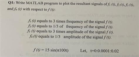 solved q1 write matlab program to plot the resultant
