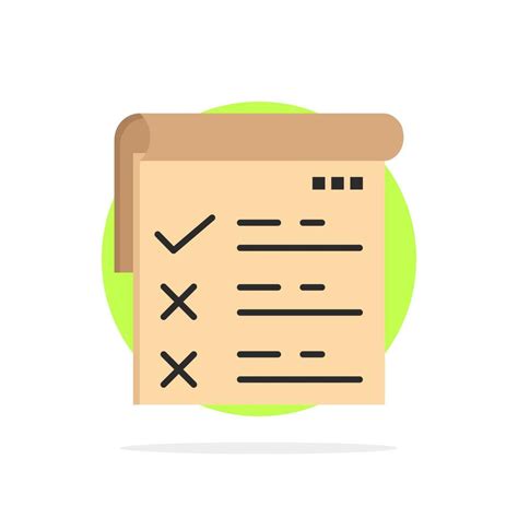 Checklist Testing Report Qa Abstract Circle Background Flat Color Icon