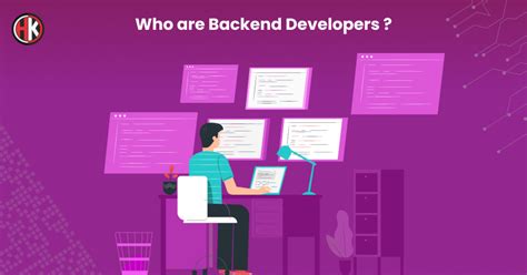 A Backend Developer In A Light Blue T Shirt Creating A Backend