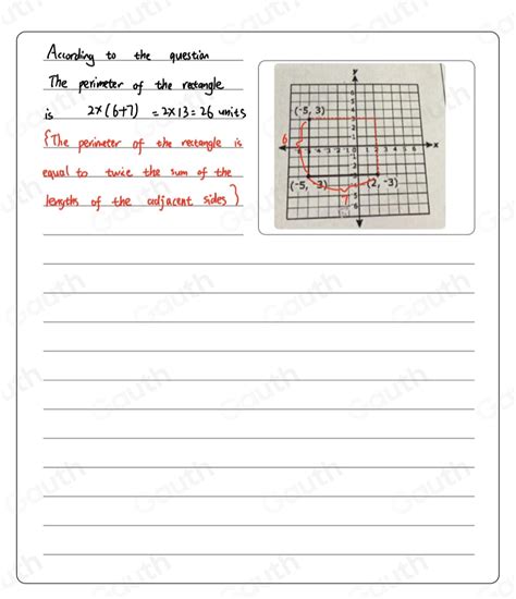 Solved 4 The Points On The Coordinate Plane Represent 3 Vertices Of A