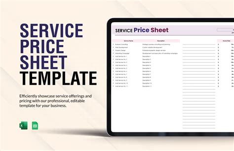 Editable Price Sheet Templates In Excel To Download