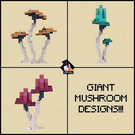 Mushroom Designs Minecraft Minecraft Houses Minecraft Projects