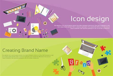 로고 아이콘크기 디자이너 그림이요 탁삭용 Workspace 브랜드 컨셉입니다 센첸 2015년에 대한 스톡 벡터 아트 및 기타 이미지 2015년 개념 개념과 주제