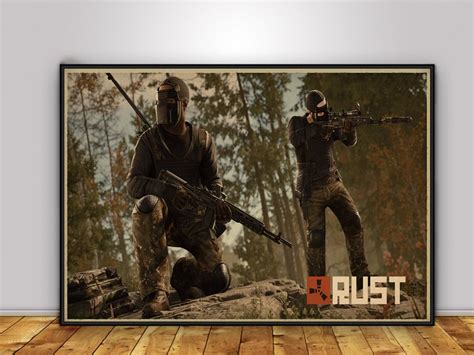 Rust Game Poster Wall Art Wall Prints Home Decor Kraft Paper Print Gift Poster Game Poster
