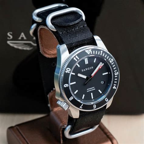 Sangin Instruments Atlas Watch Automatic Wristwatch 20atm Date Indicat