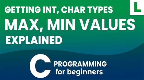 Int Char Data Type Limits Max And Minimum Values In C Programming