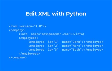 Edit Xml With Python Maxim Maeder Blog