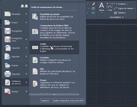 Comment changer d unité dans AutoCAD