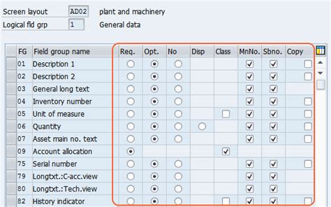 SAP FICO Central Define Screen Layout For Asset Master Data SAP