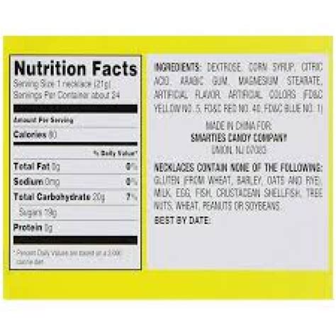 Smarties Candy Necklace Sugar Planet