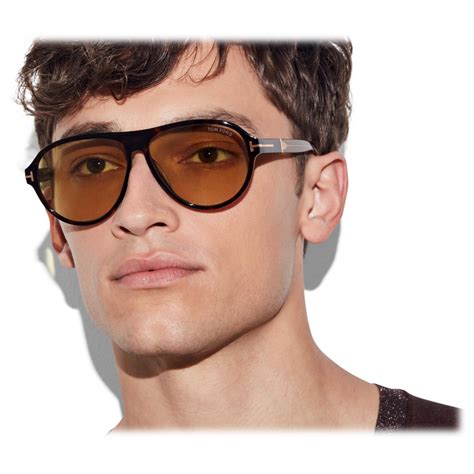 Tom Ford Quincy Sunglasses Pilot Sunglasses Dark Havana