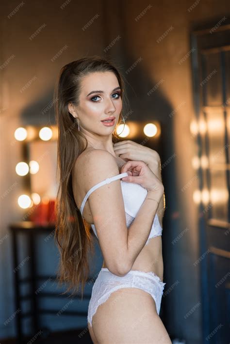 Premium Photo Close Up Of Beautiful Gorgeous Woman In Lingerie