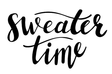 스웨터 시간 손 레터링 가을 겨울 시즌 따옴표와 카드 배너 포스터 머그잔 스크랩북 베개 케이스 전화 케이스 및 옷 디자인에 대한 문구 10월에 대한 스톡 벡터 아트 및 기타