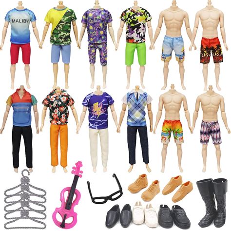 14 Pcs Doll Clothes And Accessories Compatible With Ken Dolls 3 Casual