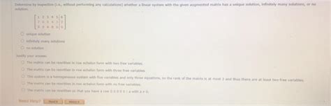 Solved Determine By Inspection Without Performing Any