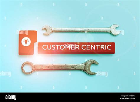Hand Writing Sign Customer Centric Business Overview Process Of Looking After Customers To