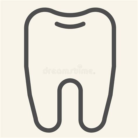 Tooth Line Icon Dentistry Or Stomatology Logo Outline Style Pictogram