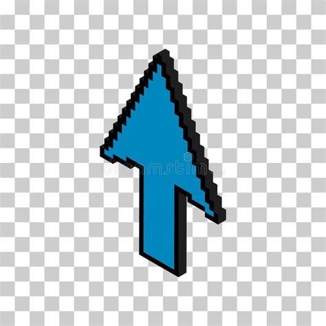 Arrow Isometric Pixel Icon Web Cursor Click Mouse Symbol Computer