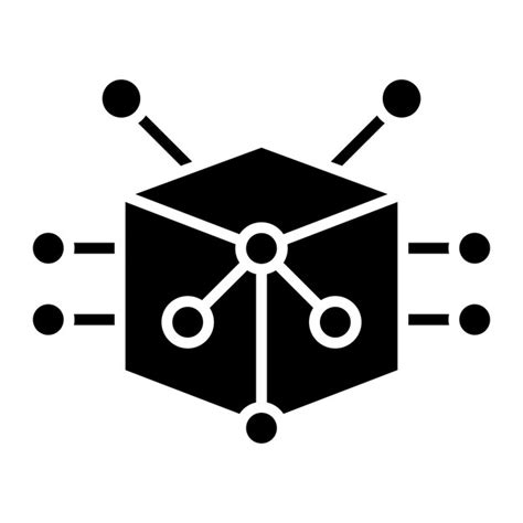 Premium Vector Model Glyph Solid Black Illustration