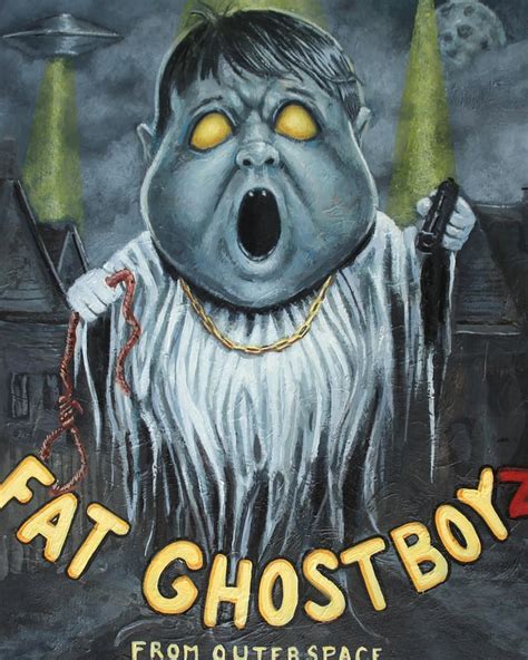 Fat Ghost Boyz From Outer Space Oil On Panel Tee Drpp Umrcanopener