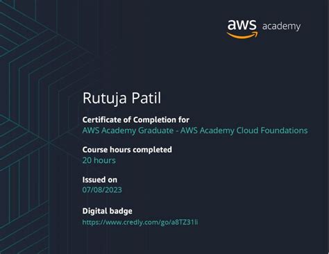 Rutuja Patil On Linkedin Aws Cloudfoundation Certificationachieved