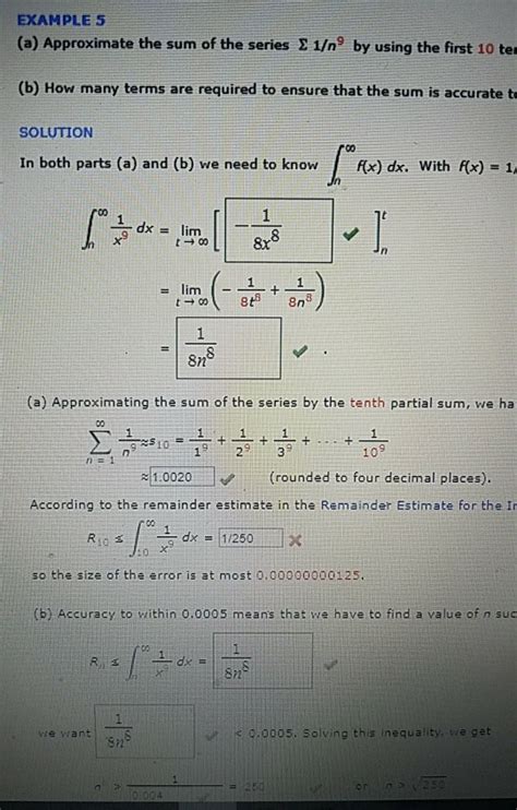 solved example5 a approximate the sum of the series Σ 1 ng