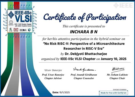 Riscv Vlsi Computerarchitecture Innovation Ieee Inchara B N