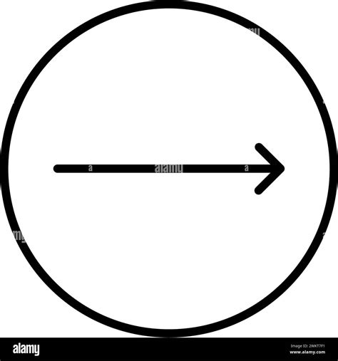 Swipe Icon Arrow On Circle Button Symbol Arrow Right Abstract Scroll Icon Element For Social