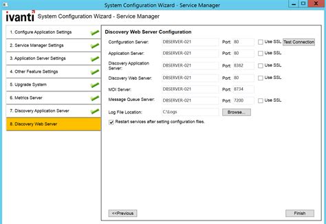 Configuring The Discovery Web Server