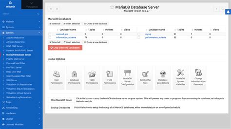 mysql virtualmin database connection timed out stack overflow
