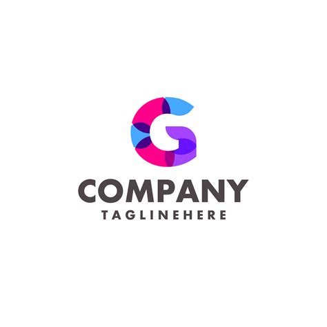 Abstract Colorful Letter G Logo Design For Business Company With Modern