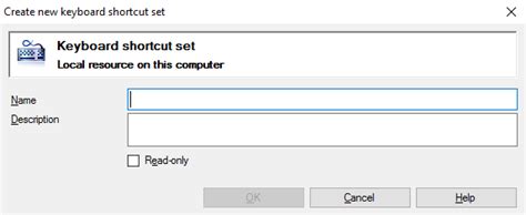 Create New Keyboard Shortcut Set