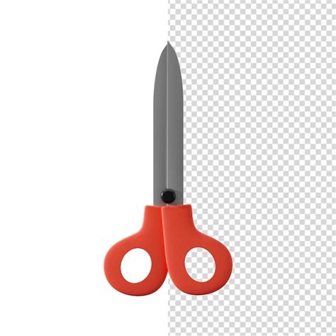Premium Psd Scissors 3d Illustration