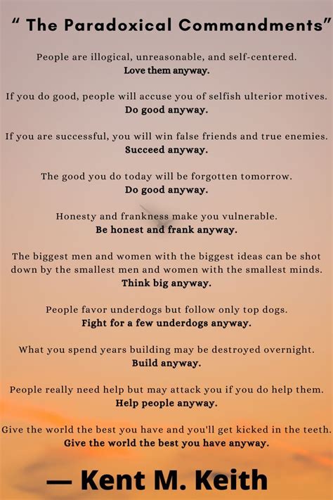 Paradoxical Commandments