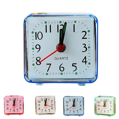Table Clock Square Small Bed Alarm Clock Transpare Grandado
