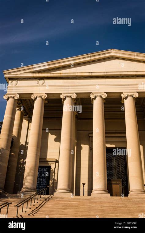 Neoclassical Facade With Ionic Columns Of The National Gallery Of Art