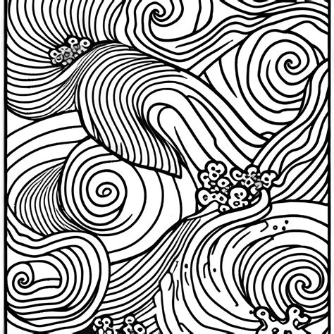 Ocean Waves Coloring Pages For Adults