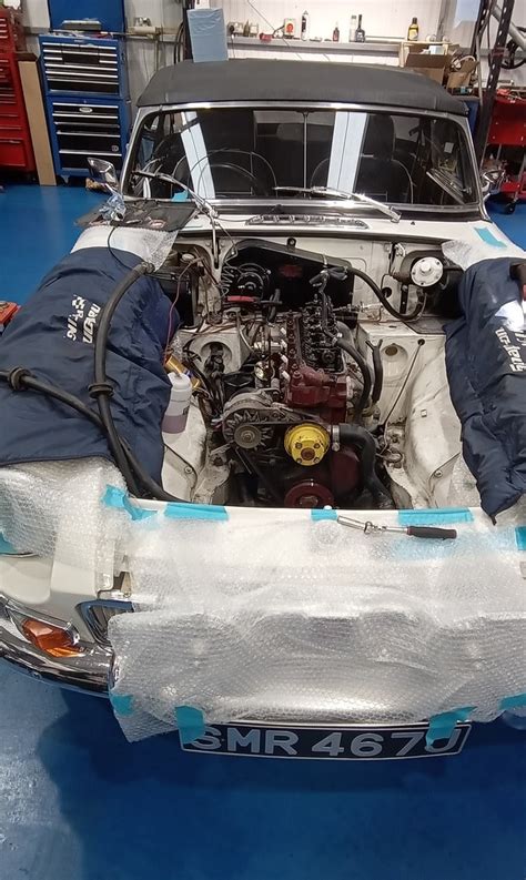 MGB Roadster Engine Work Bridge Classic Cars