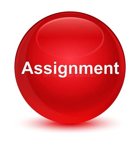 Assignment Glassy Yellow Round Button Stock Illustration Illustration