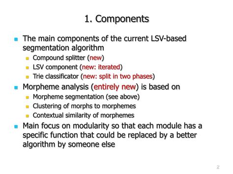 ppt unsupervised and knowledge free morpheme segmentation and