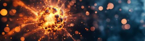 Splitting Process Of A Nuclear Fission Reaction Atomic Particles