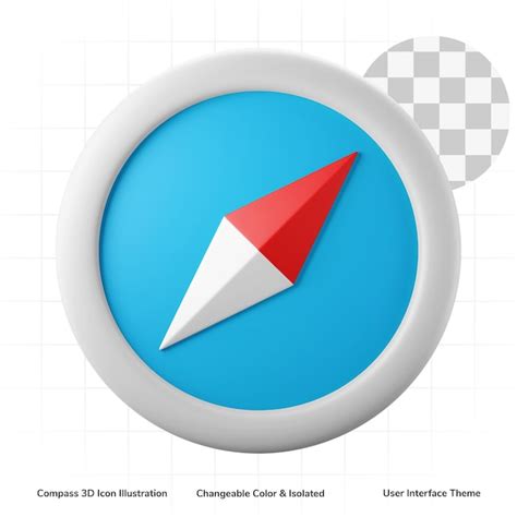 Premium Psd Compass Navigation Symbol User Interface Theme 3d Icon
