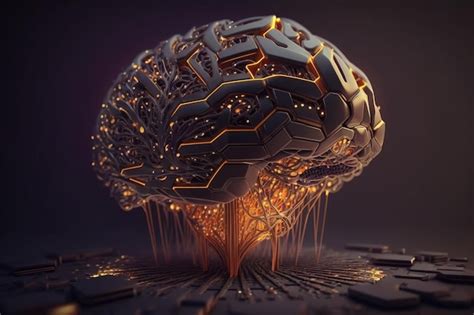 인공지능 신기술 과학 미래 추상적인 인간의 두뇌 Ai 기술 Cpu 중앙처리장치 칩셋 빅데이터 머신러닝과 사이버 마인드 지배