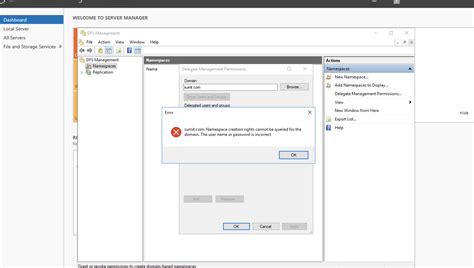 Amazon Web Services Cannot Setup Dfs Namespace On Ec2 Instance