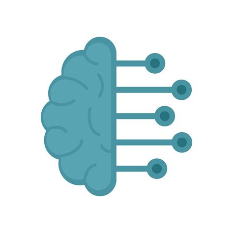 Smart Brain Analysis Icon Flat Isolated Vector 15061601 Vector Art At