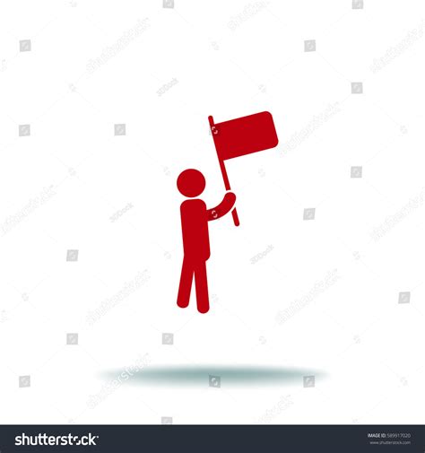 Man Flag Icon Stock Vector Royalty Free 589917020 Shutterstock