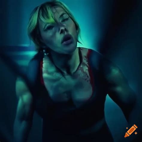 Fight Movie Screencap With Expressive Facial Closeup Of Dizzied Sweat