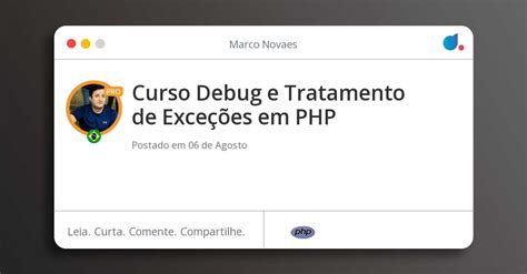 curso debug e tratamento de exceções em php
