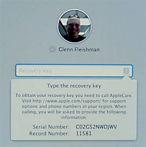 Filevault Filevault2 How Do I Use The Recovery Key When Asked For A Disk Password Ask