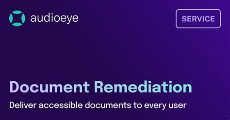 Document Remediation Solution For Forms Pdfs And Digital Docs Audioeye®